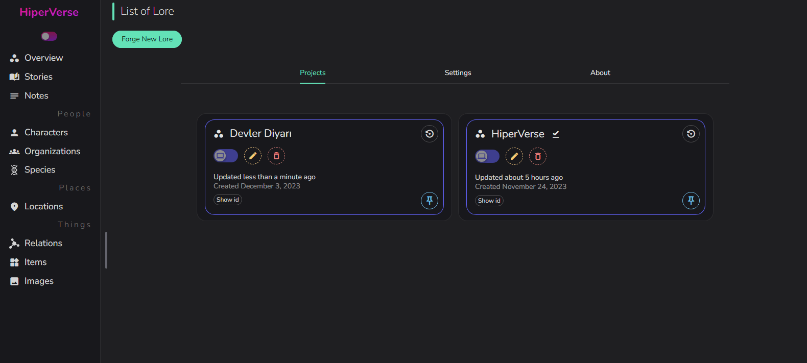 Lore Forge: Dünyalar Oluştur! Yazarlar ve hikaye evrenleri için ...